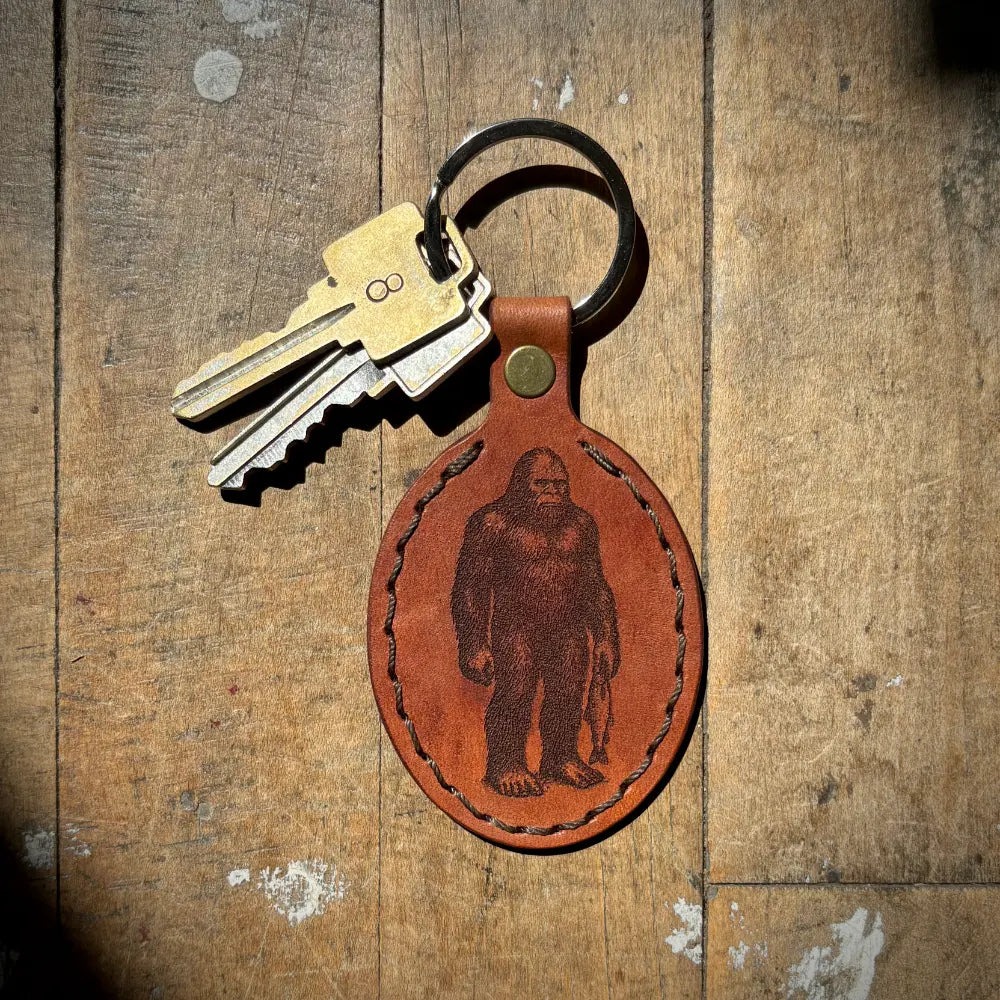 Sasquatch Fly Leather Keychain – TimberAndFins